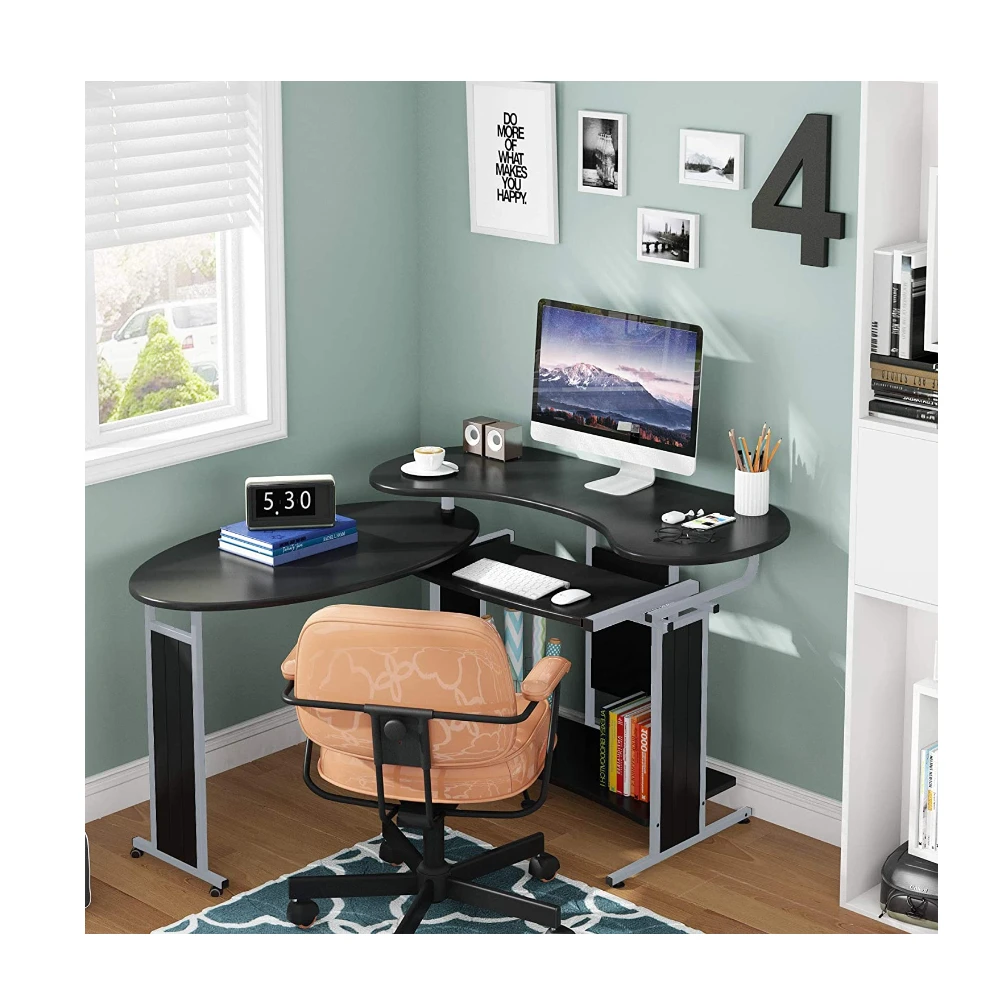 TEKAVO Reversible L-Shaped Computer Desk, Modern Rotating Computer ...