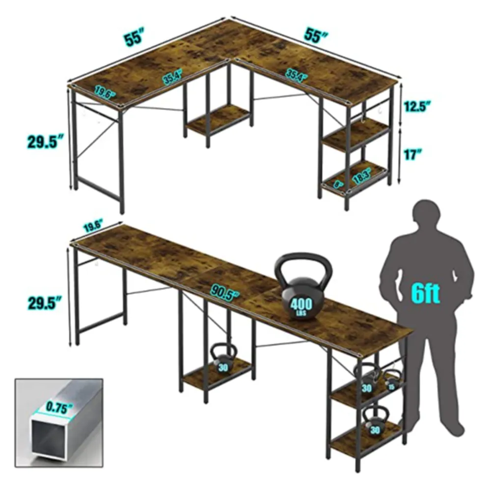 Yuvan L shaped desk - TEKAVO
