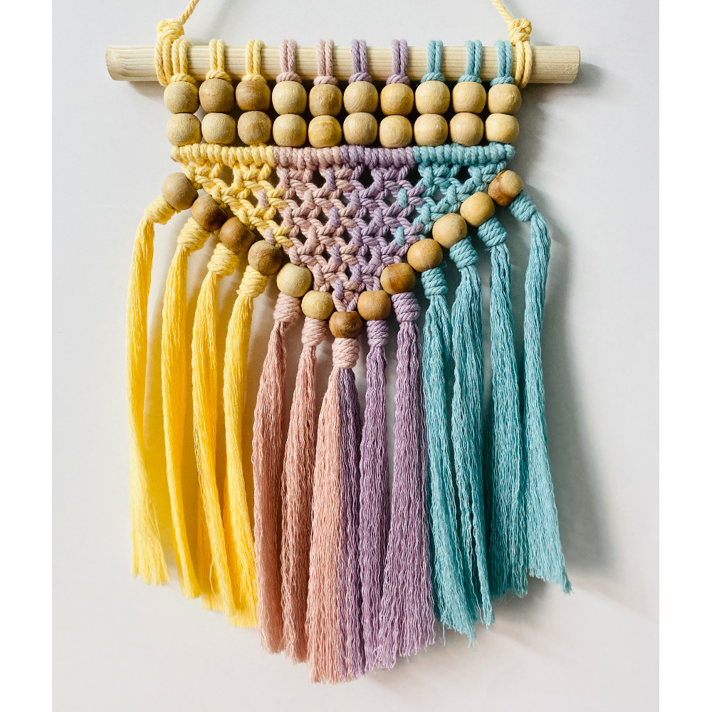 Rainbow Beads Wall Hanging (Small) - Knotmuch