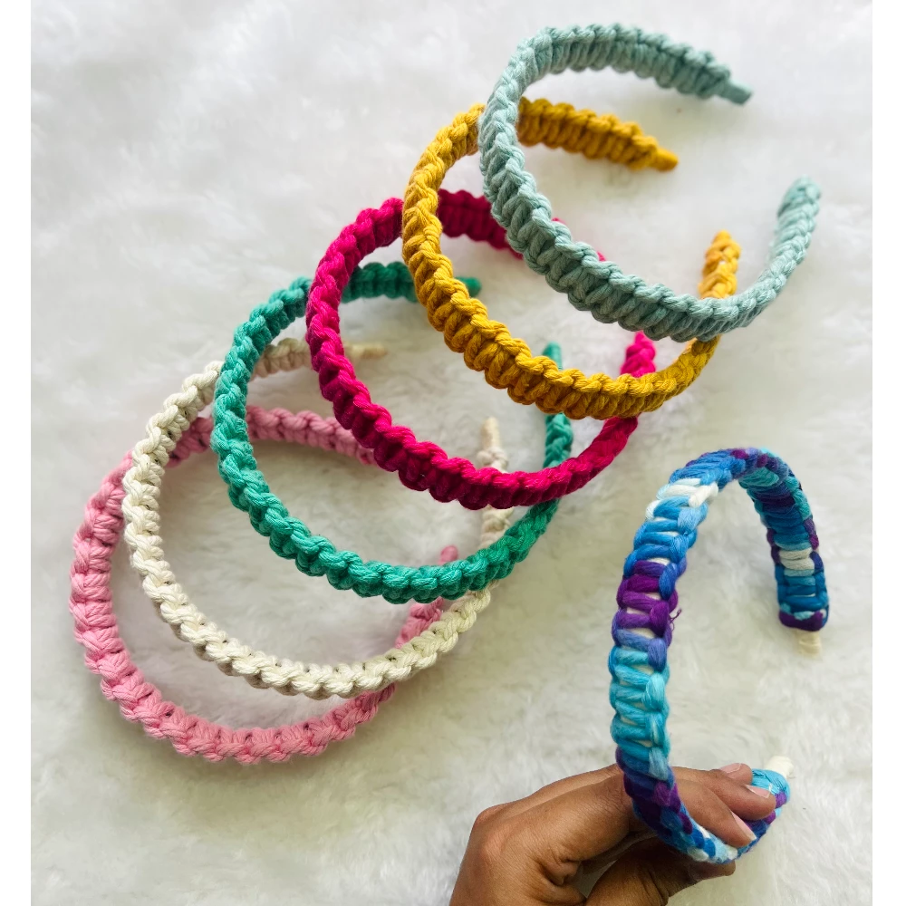 Square Hair Band (Brown) - Knotmuch