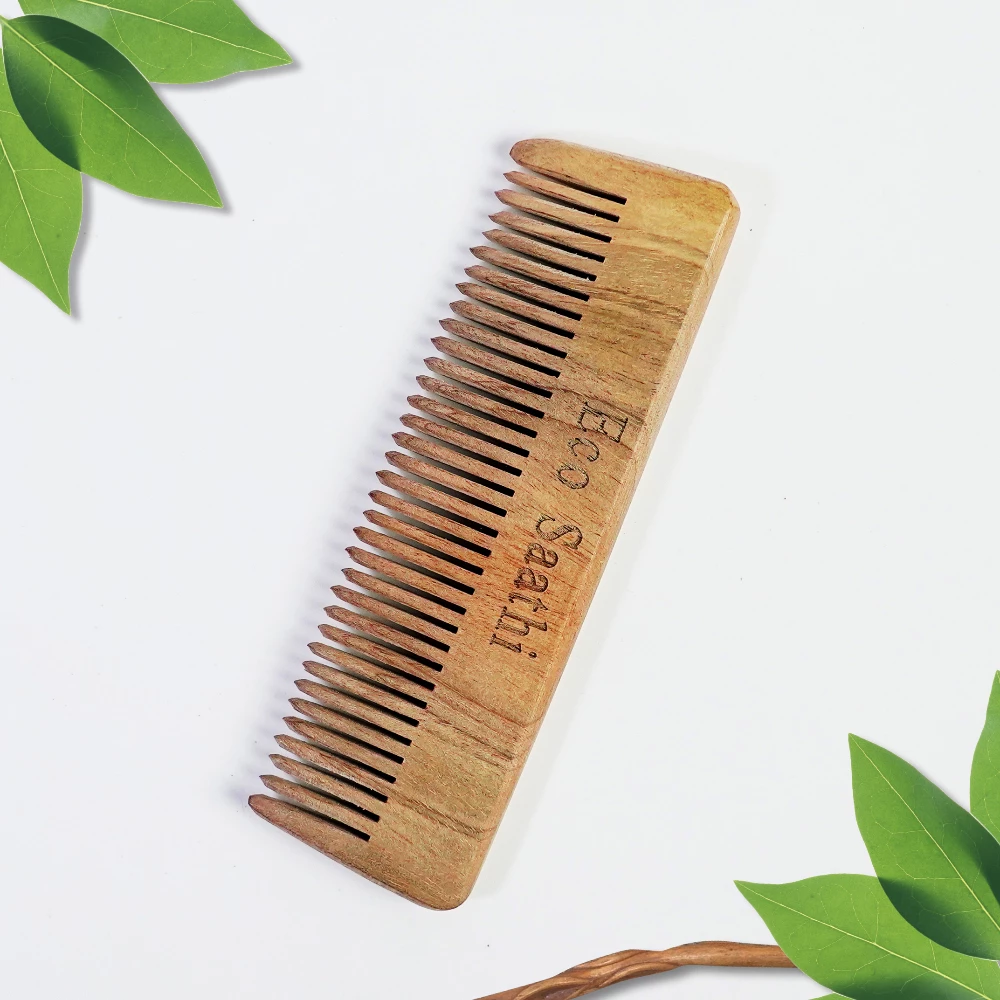 Neem Wood Regular Comb - Eco Saathi