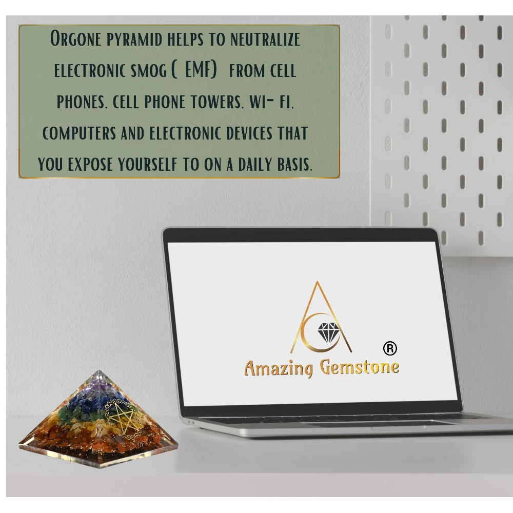 Natural Chakra Orgone Pyramid - Premium Organite Orgonite Pyramid ...