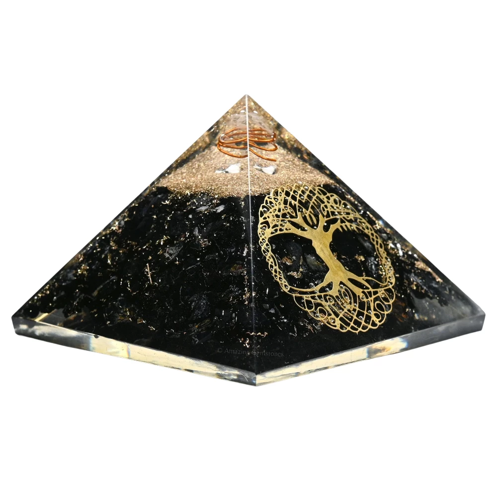 Chakra Onyx Orgone Pyramid - Amazing Gemstones INC