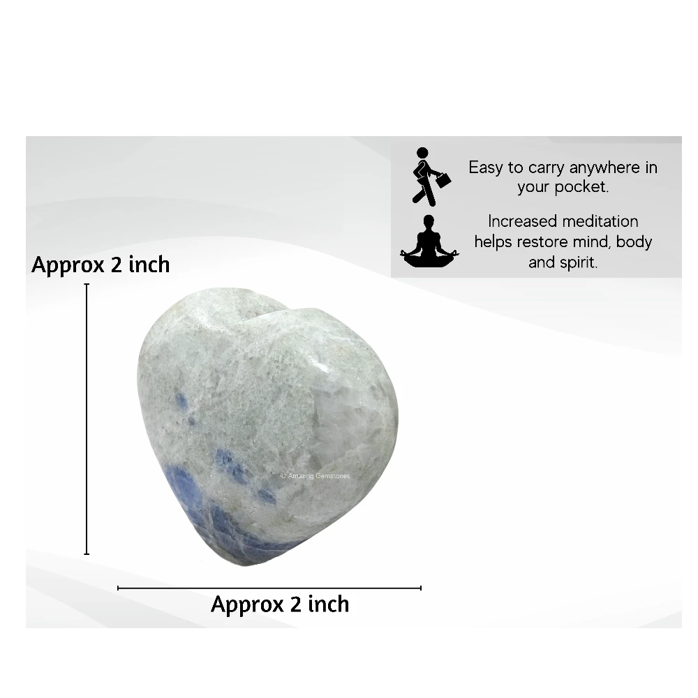 Hackmanite Heart - Premium Crystal Hearts - Amazing Gemstones INC