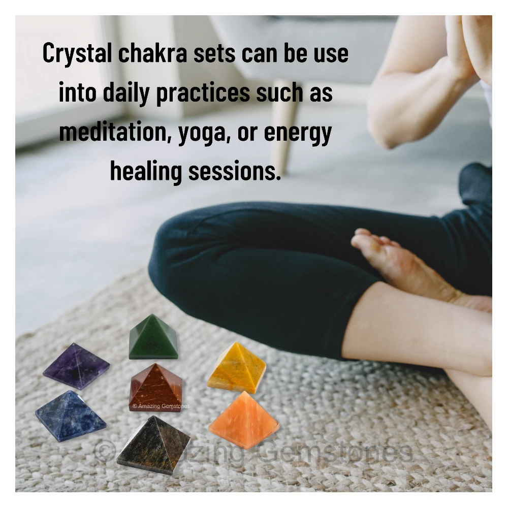 Chakra Crystal Set (Pyramid) - Premium 7 Stones of the Chakra - Amazing ...