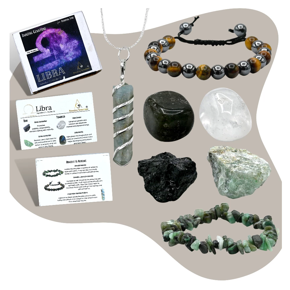 Healing Crystals for Libra - Premium Crystal Stones Set