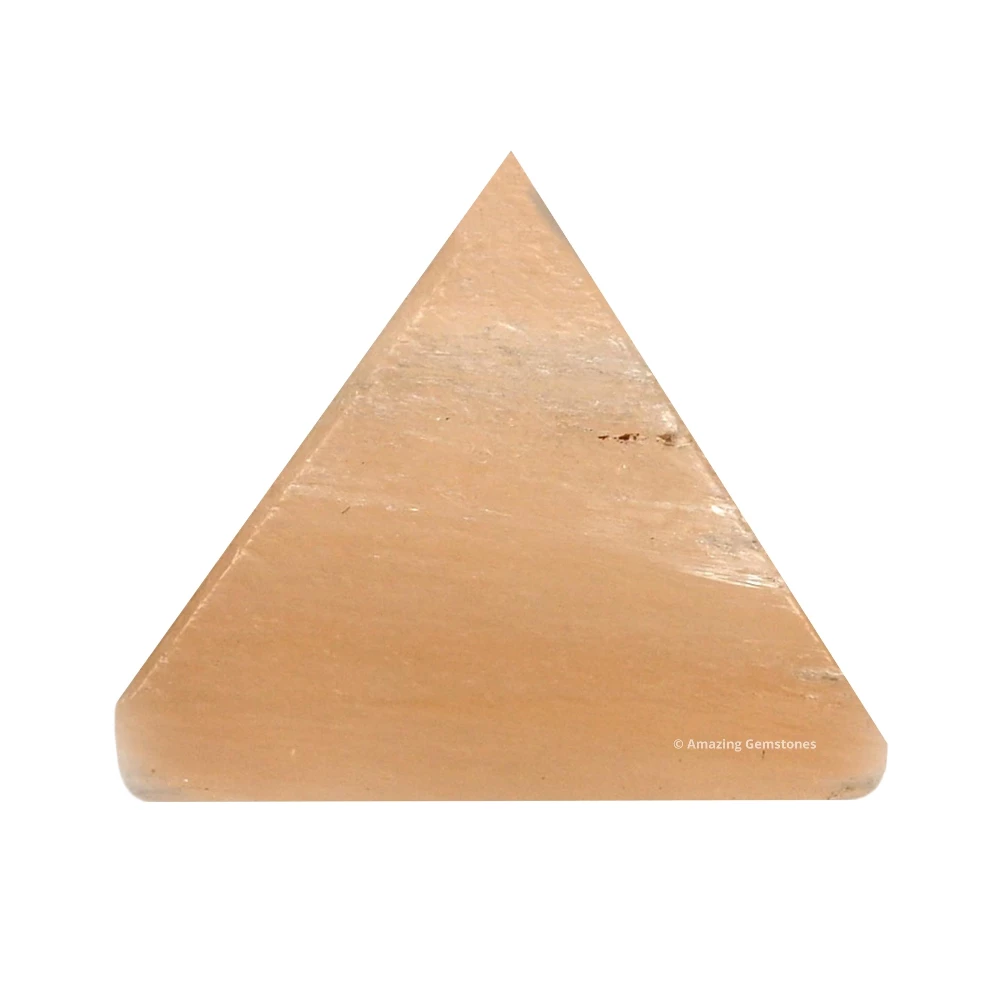 Orange Selenite Pyramid - Premium Crystal Pyramid - Amazing Gemstones INC