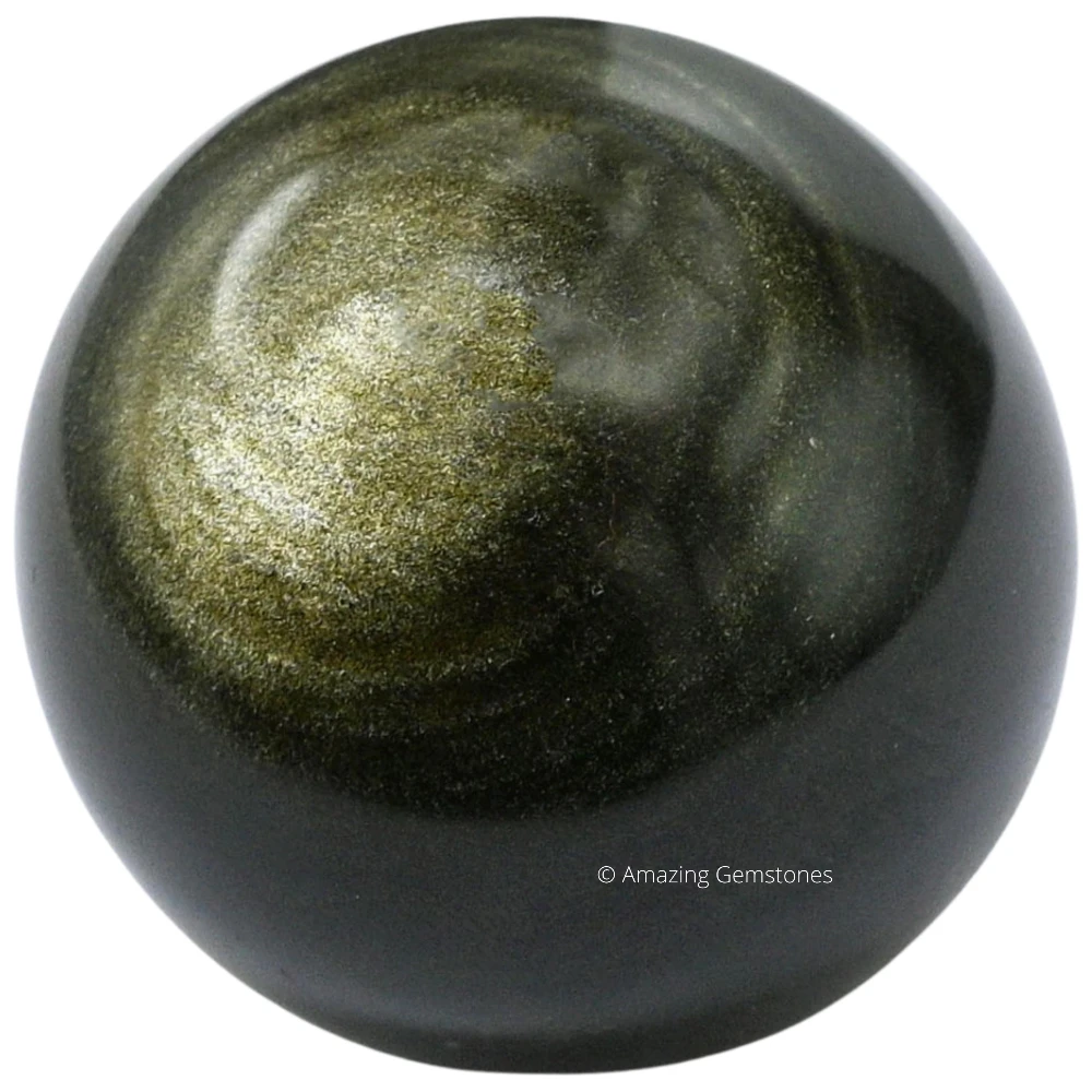 Golden Sheen Obsidian Sphere - Premium Crystal Sphere Balls - Amazing ...