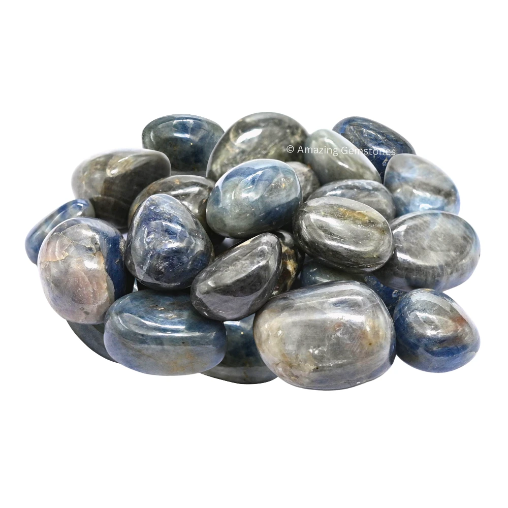 Tumbled Blue Sapphire Stones - Premium Polished Tumbled Crystals ...