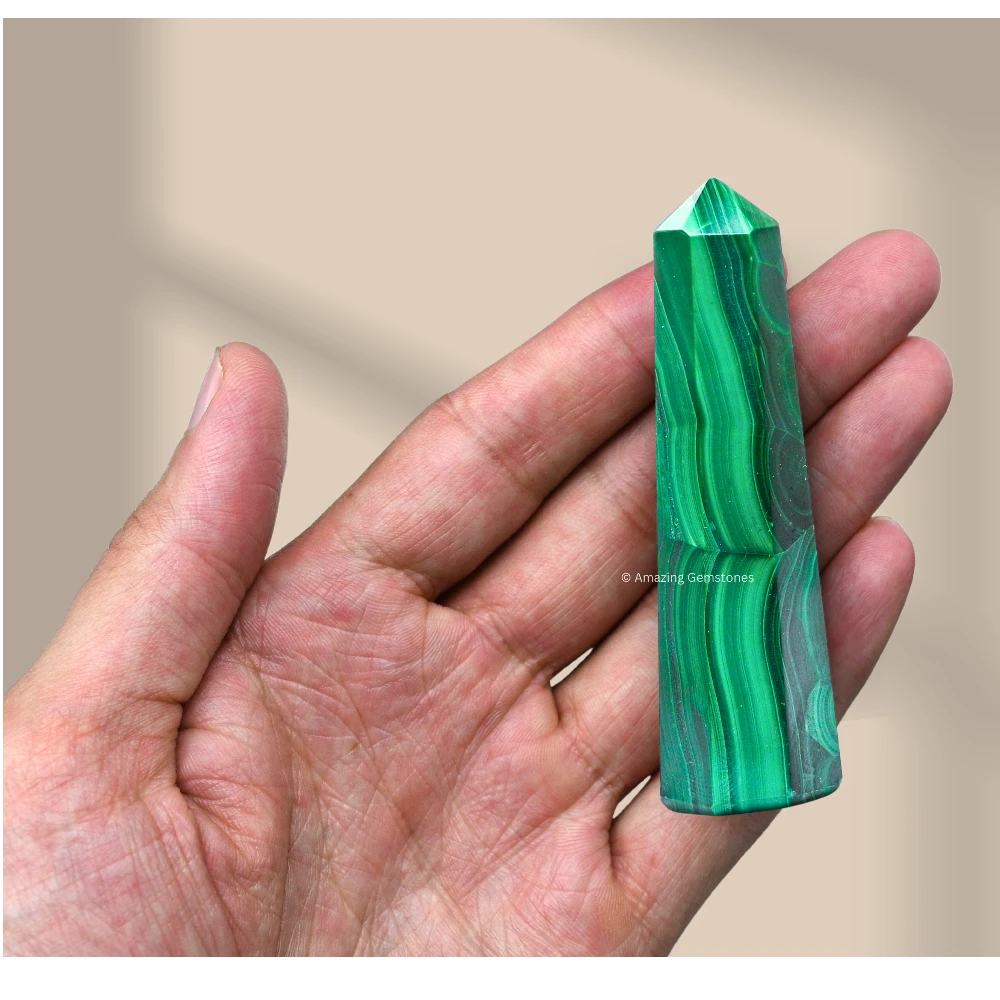 Malachite Tower - Premium Crystal Tower Points Obelisk - Amazing ...