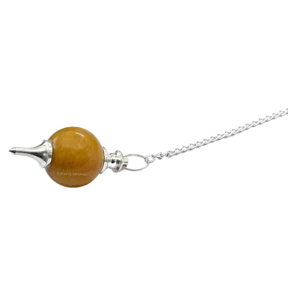 Yellow Jasper Ball Pendulum - Premium Crystal Ball Pendulum - Amazing ...