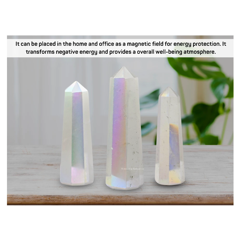Angel Aura Quartz Crystal Tower - Amazing Gemstones INC