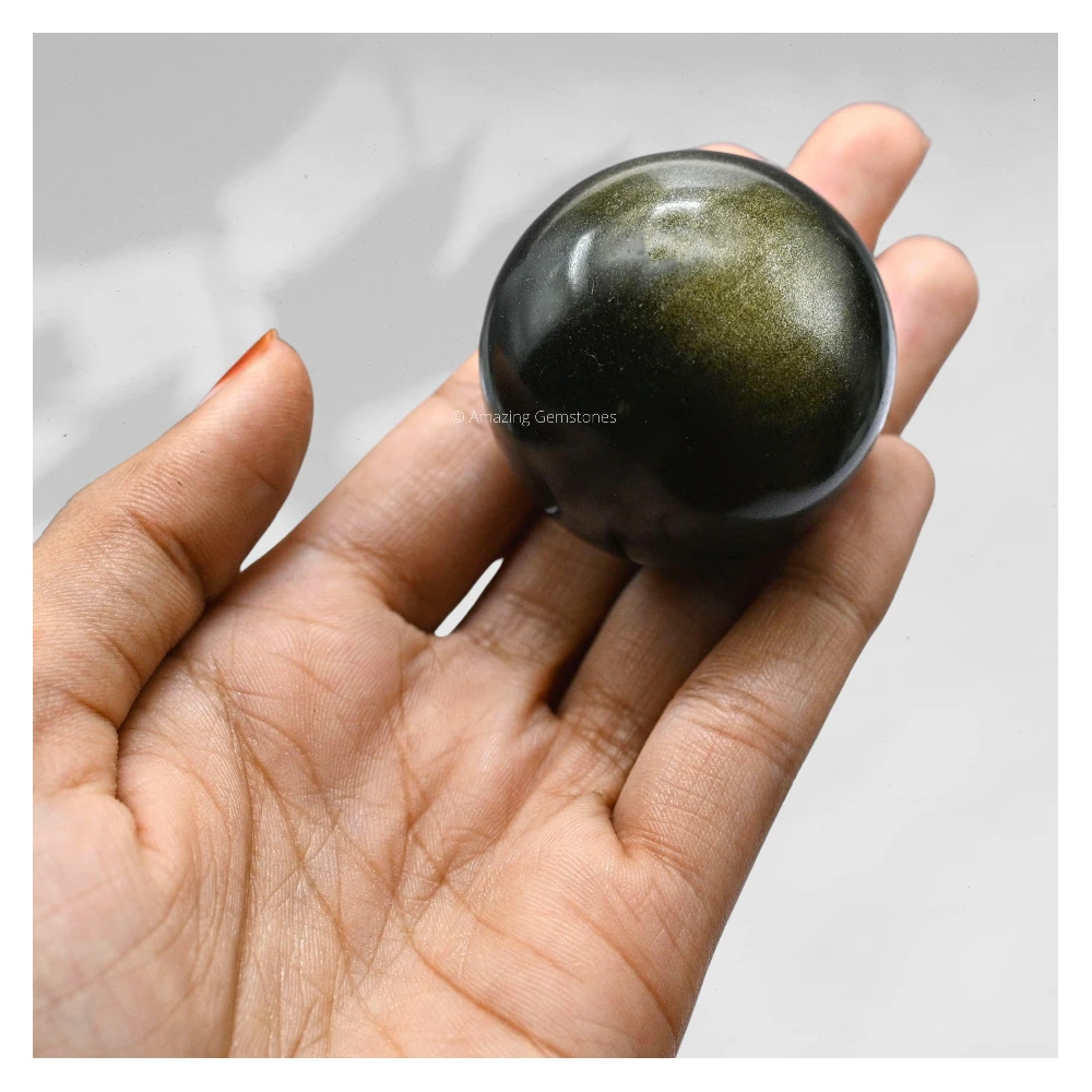 Golden Sheen Obsidian Sphere - Premium Crystal Sphere Balls - Amazing ...