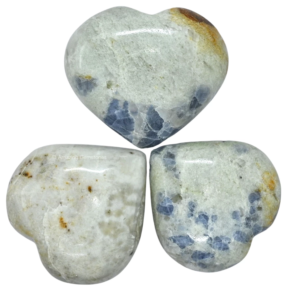 Hackmanite Heart - Premium Crystal Hearts - Amazing Gemstones INC