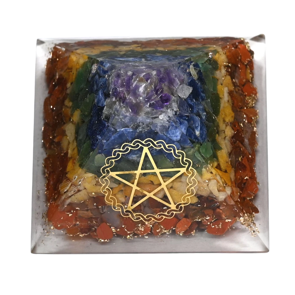 Natural Chakra Orgone Pyramid - Premium Organite Orgonite Pyramid ...