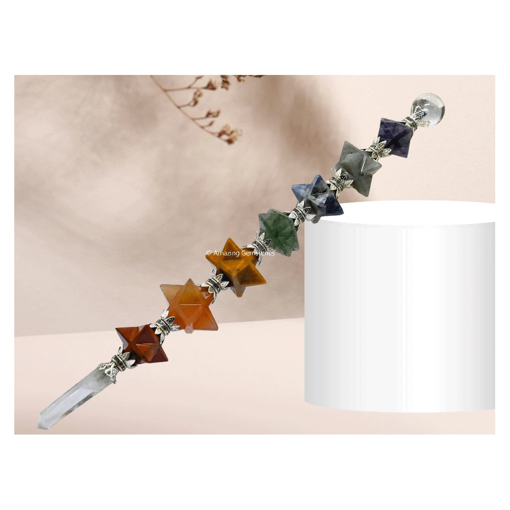 Chakra Healing Stick - Premium Crystal Wand - Amazing Gemstones INC