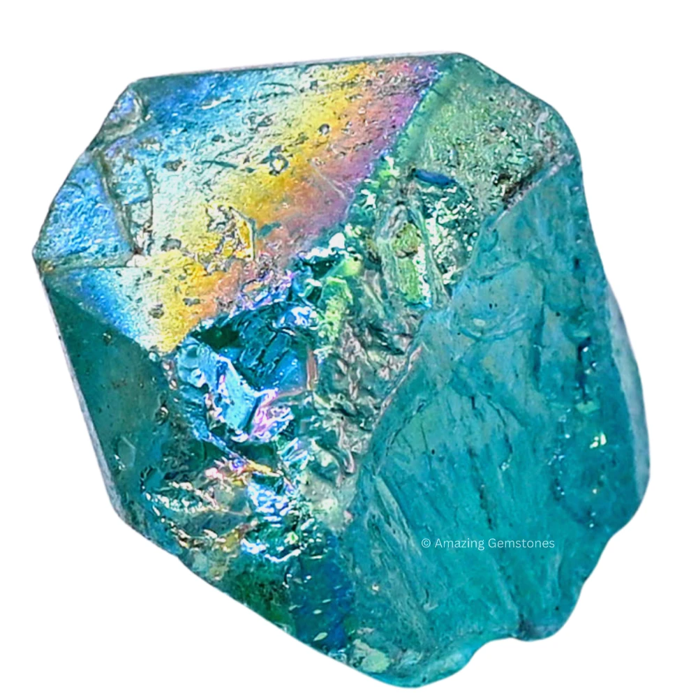 Aqua Aura Quartz Raw Stone Crystals - Amazing Gemstones INC
