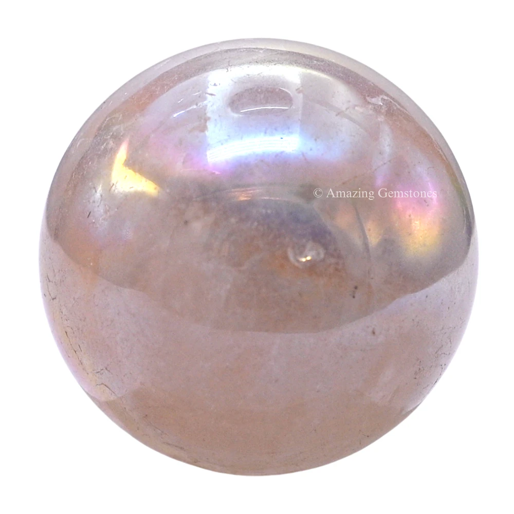Angel Aura Rose Quartz Sphere - Premium Crystal Sphere Balls - Amazing ...
