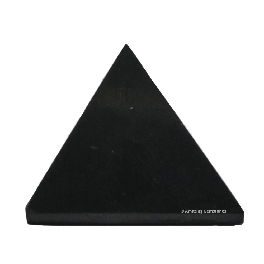 Shungite Pyramid - Premium Crystal Pyramid - Amazing Gemstones INC