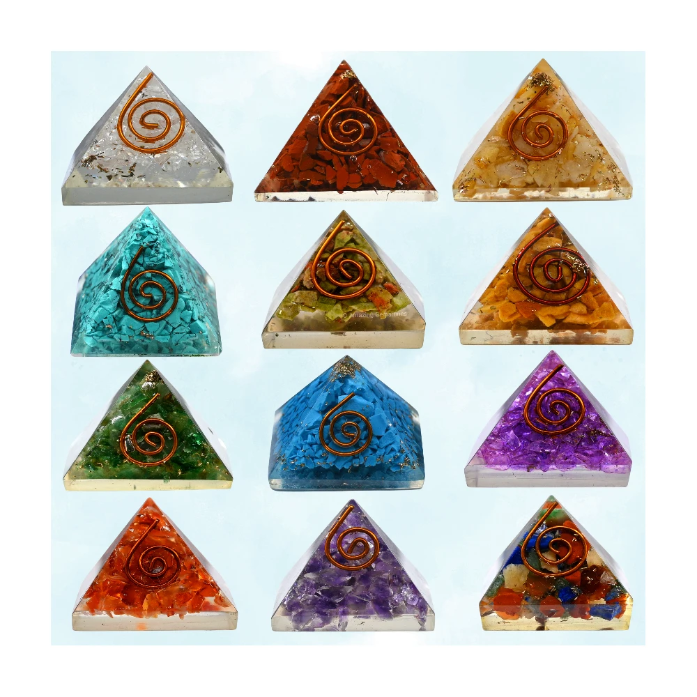 Set of 11 Orgone Pyramid - Premium Organite Orgonite Pyramid - Amazing ...