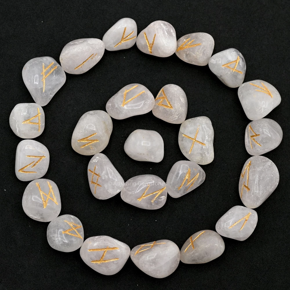 Rose Quartz Rune Stones Set - Premium Elder Futhark Rune - Amazing ...
