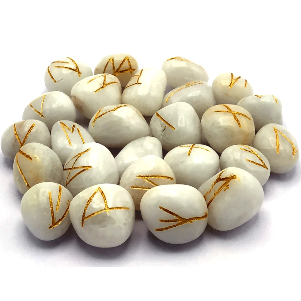 Snow Quartz Rune Stones Set - Premium Elder Futhark Rune - Amazing ...