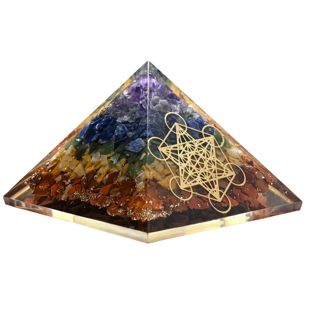 Chakra Orgone Pyramid - Premium Certified Chakra - Crystal Heaven