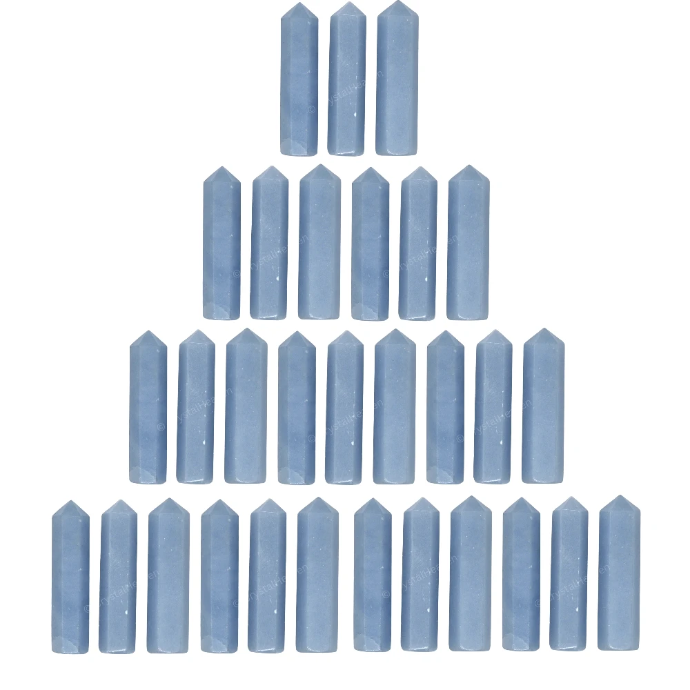 Angelite Pencil Points - Premium Crystal Pencil Points - Crystal Heaven