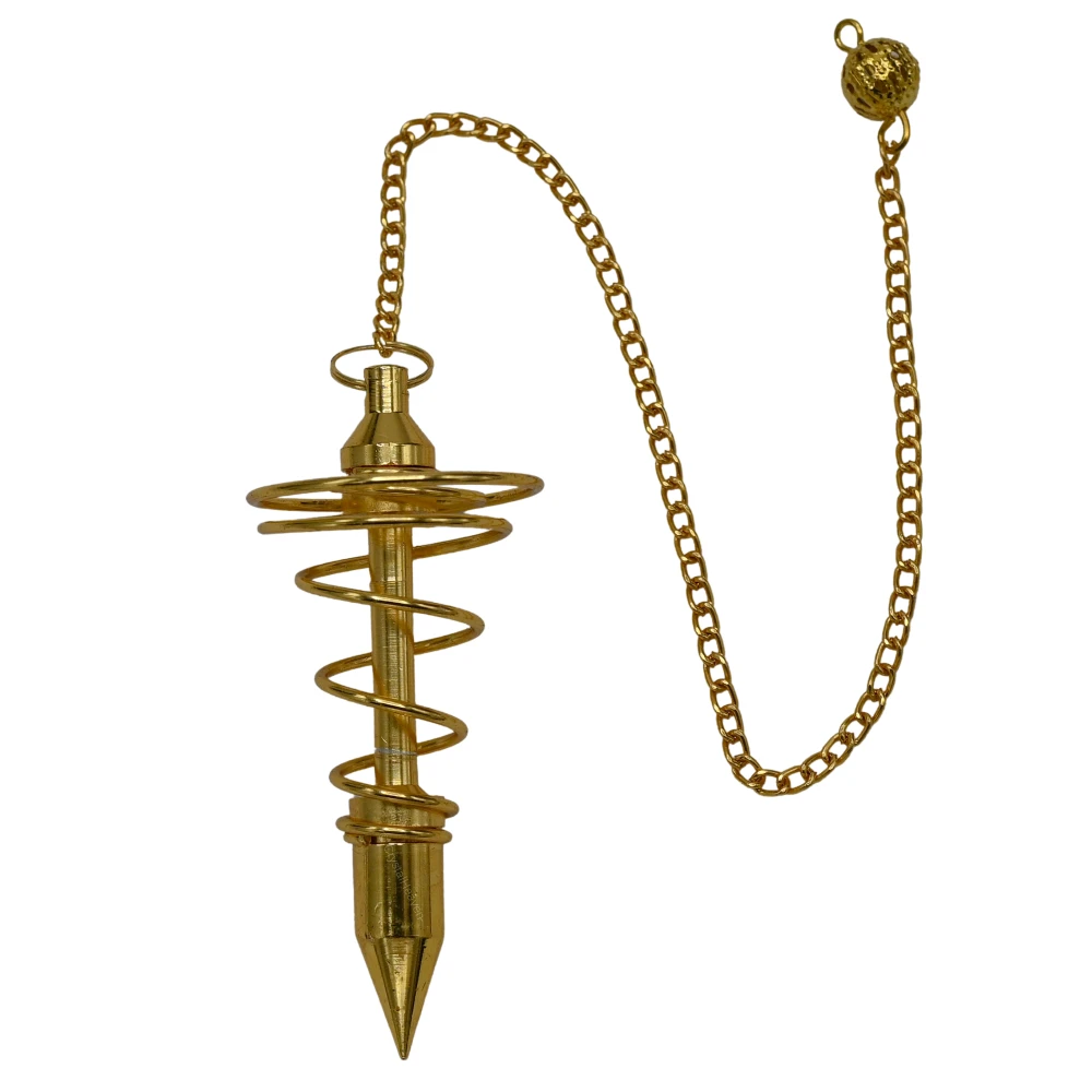 Brass Dowsing Pendulum - Premium Metal Copper Pendulum - Crystal Heaven