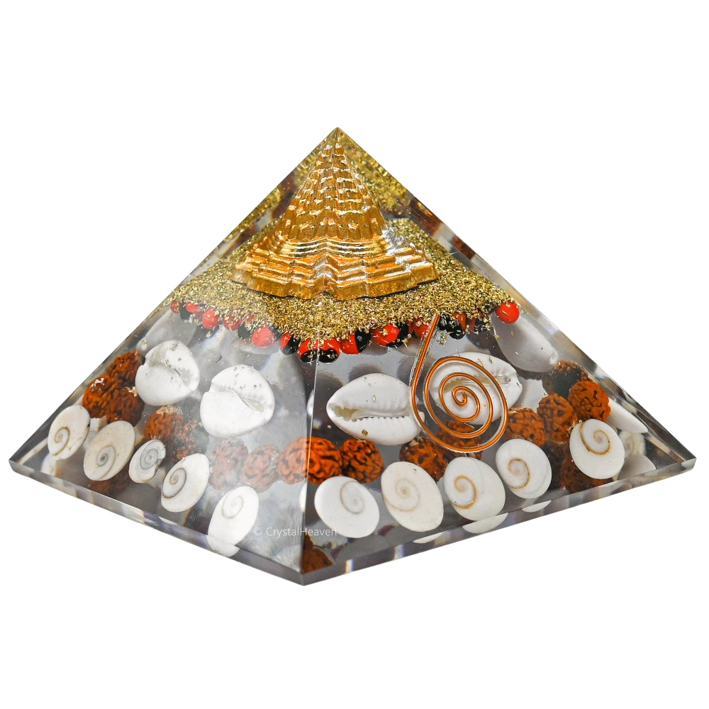 Certified Laxmi Wealth Pyramid - Shree Yantra, Gomati Chakra, Rudraksha ...