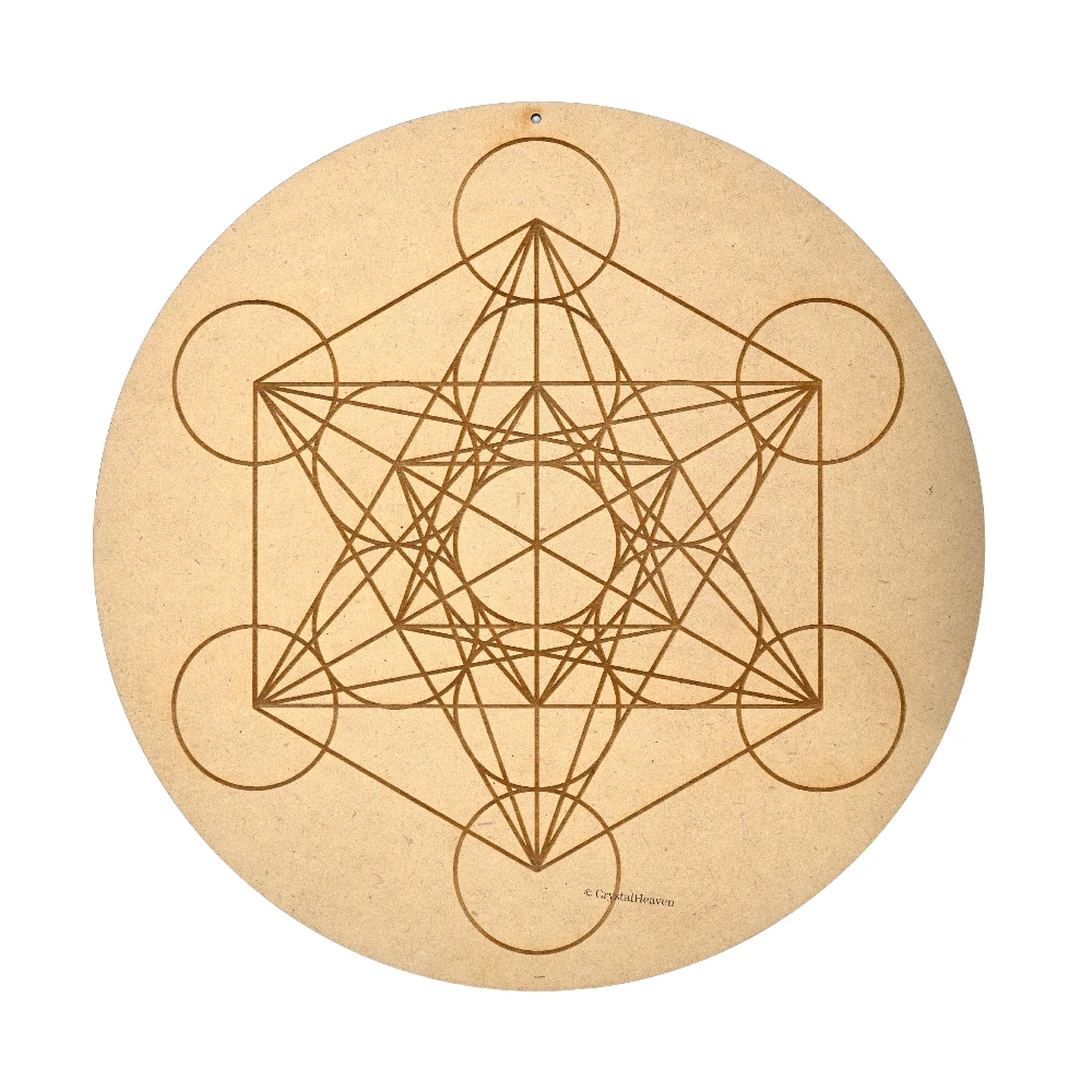Metatron Cube Geometry Grid - Premium Crystal Grid Bord
