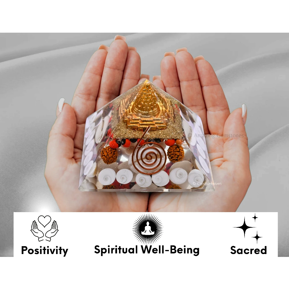Certified Laxmi Wealth Pyramid - Shree Yantra, Gomati Chakra, Rudraksha ...