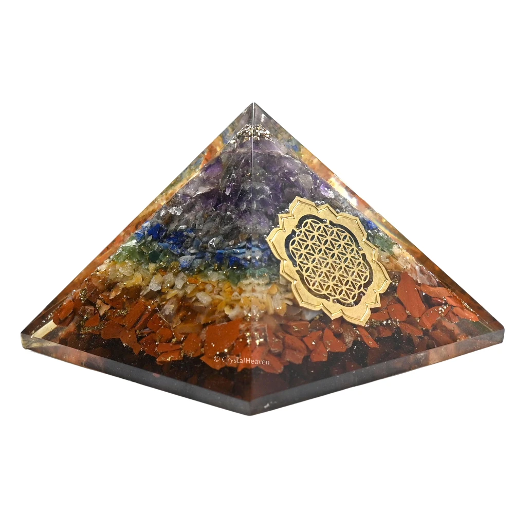 Chakra Orgone Pyramid - Premium Certified Chakra - Crystal Heaven
