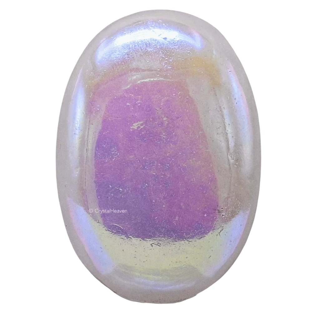 Angel Aura Quartz Crystal Palm Stone - Crystal Heaven