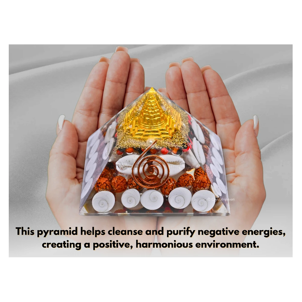 Certified Laxmi Wealth Pyramid - Shree Yantra, Gomati Chakra, Rudraksha ...
