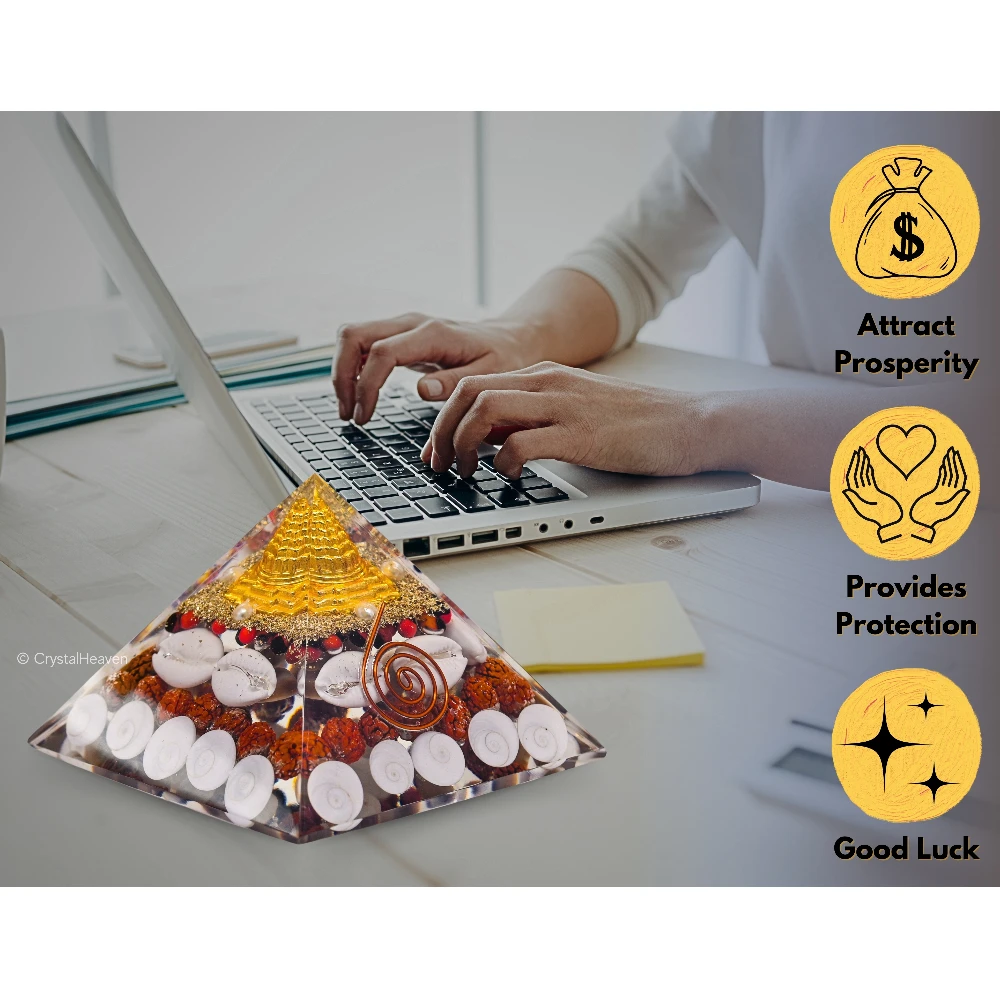 Certified Laxmi Wealth Pyramid - Shree Yantra, Gomati Chakra, Rudraksha ...