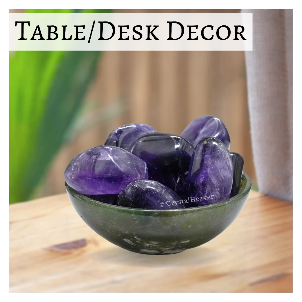Tumbled Amethyst Stones - Premium Polished Tumbled Crystals - Crystal ...