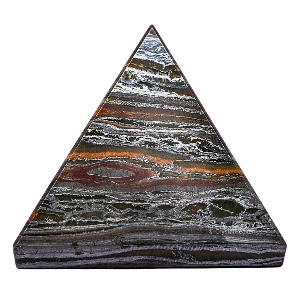 Iron Tiger Eye Pyramid - Premium Crystal Pyramids - Crystal Heaven