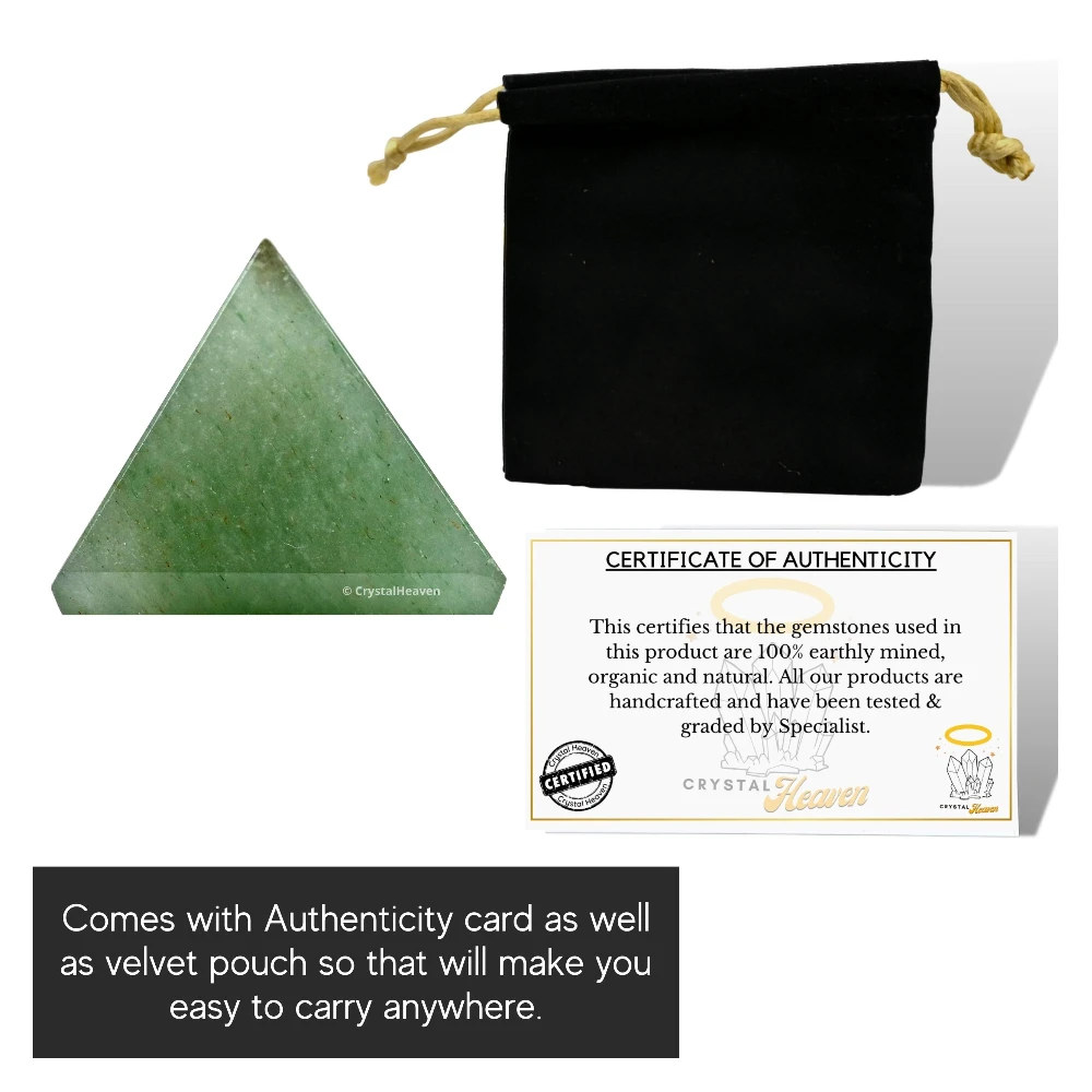 Green aventurine Pyramid - Premium Crystal Pyramids - Crystal Heaven