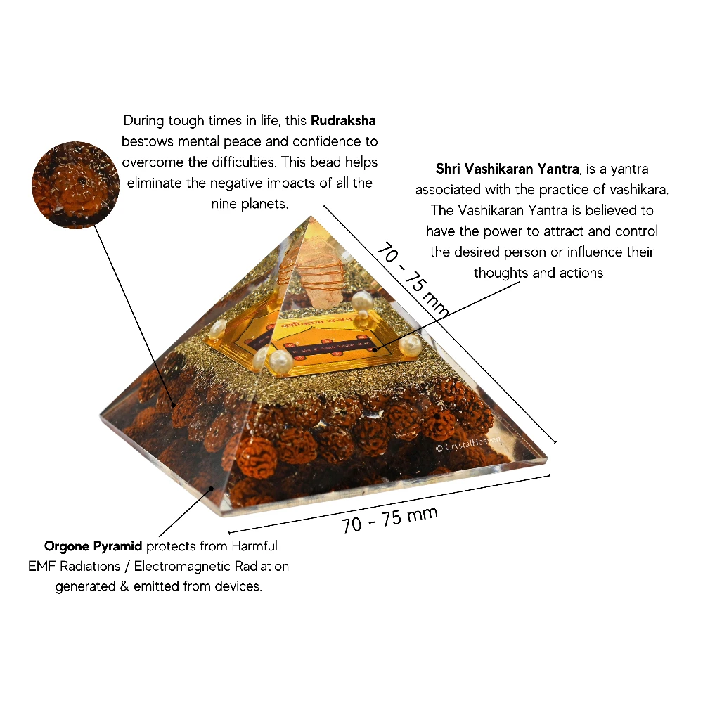 Original Rudraksha Orgone Pyramid With Shri Vashikaran Yantra ...