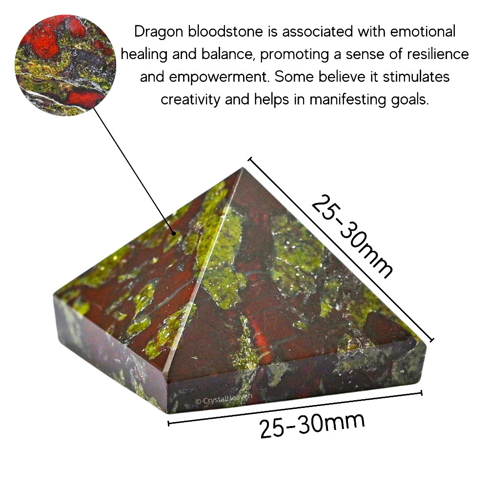 Dragon Bloodstone Pyramid - Premium Crystal Pyramids