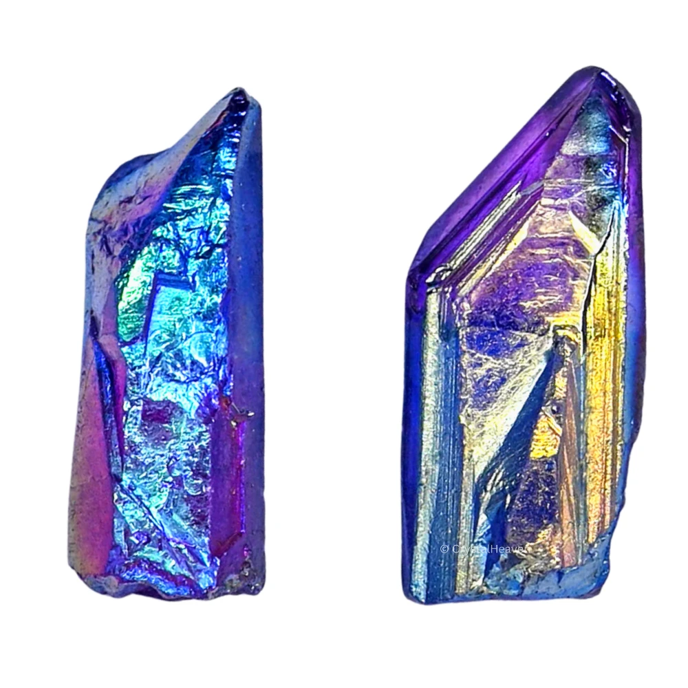 Amethyst-Tanzine Aura Quartz Raw Stones - Premium Raw Crystal