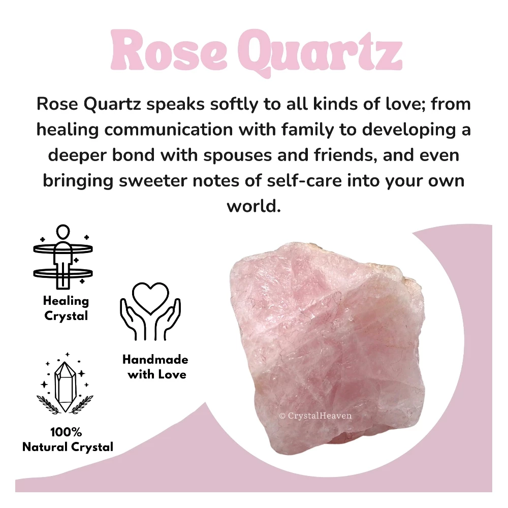 Raw Rose Quartz - Premium Polished Tumbled Crystals - Crystal Heaven