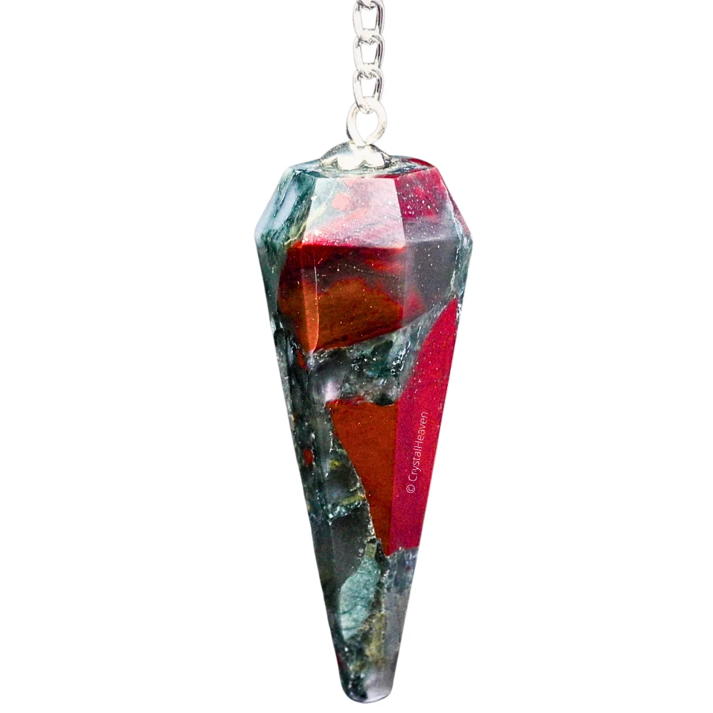 African Bloodstone Pendulum - Premium Crystal Dowsing Pendulums ...