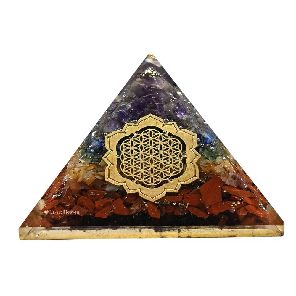 Chakra Orgone Pyramid - Premium Certified Chakra - Crystal Heaven