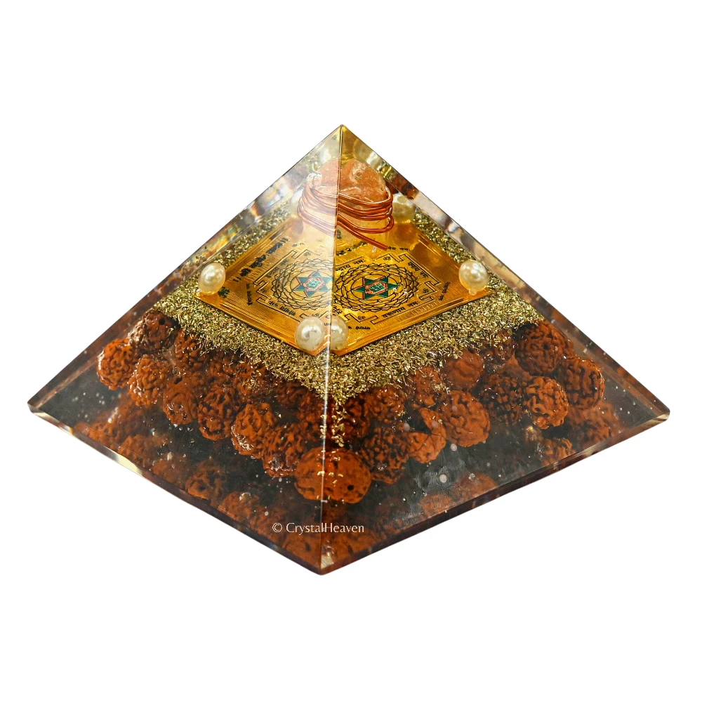 Original Rudraksha Orgone Pyramid With Shri Kuber Yantra - Certified ...
