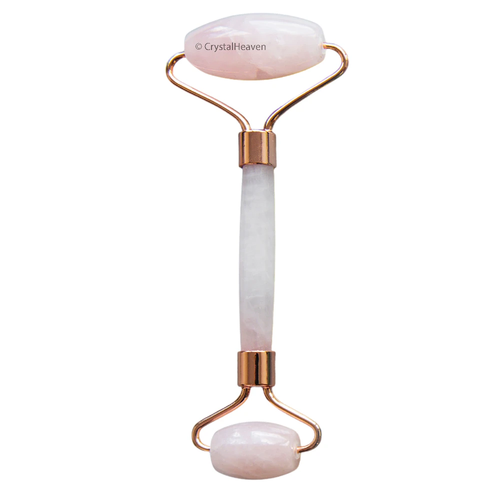 Rose Quartz Massage Roller - Premium Crystal Face Massage Tool ...
