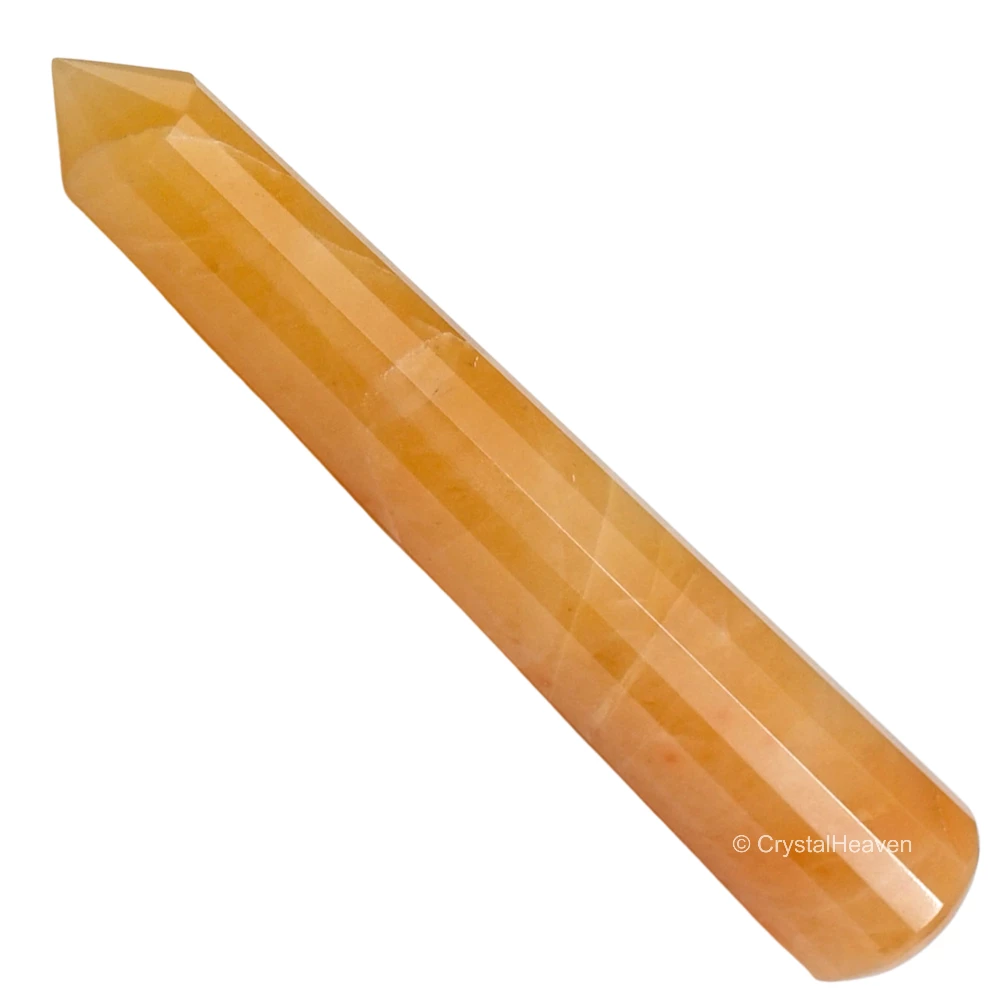 Yellow Aventurine Wand - Premium Faceted Crystal Wand - Crystal Heaven