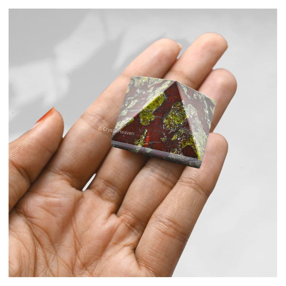 Dragon Bloodstone Pyramid - Premium Crystal Pyramids