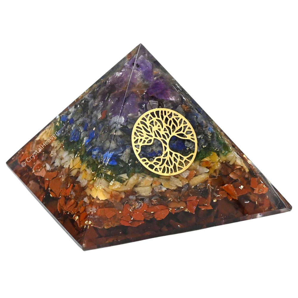 Chakra Orgone Pyramid - Premium Certified Chakra - Crystal Heaven